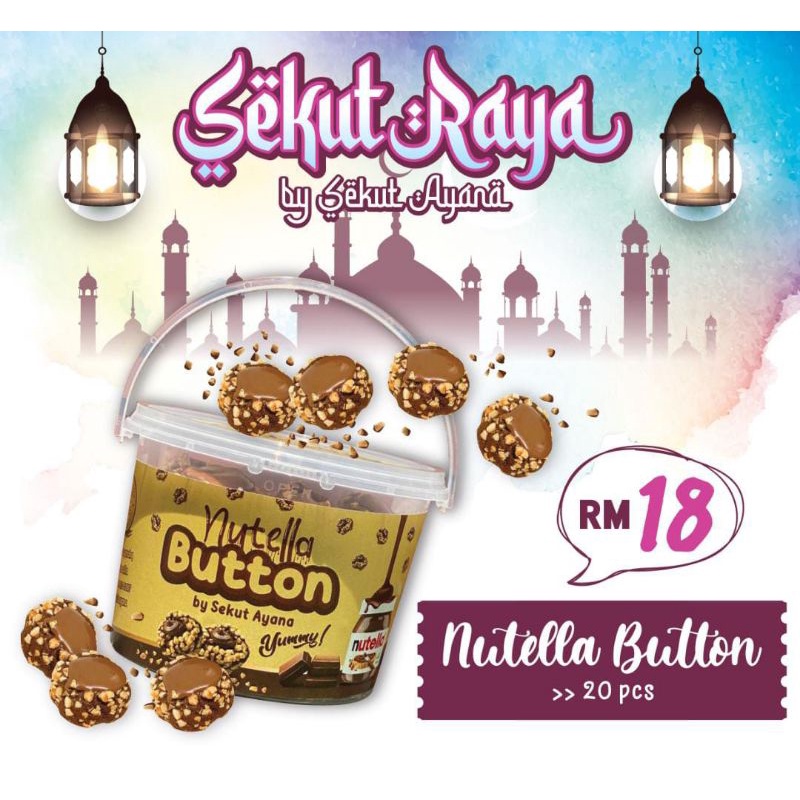 Nutella Button By Sekutayana| Sekut Raya | Biscuits nutella | biscuits ...