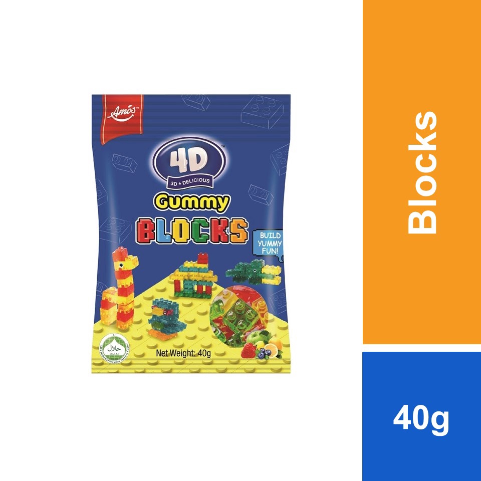 Amos 4DGummy Blocks 40g | Shopee Malaysia