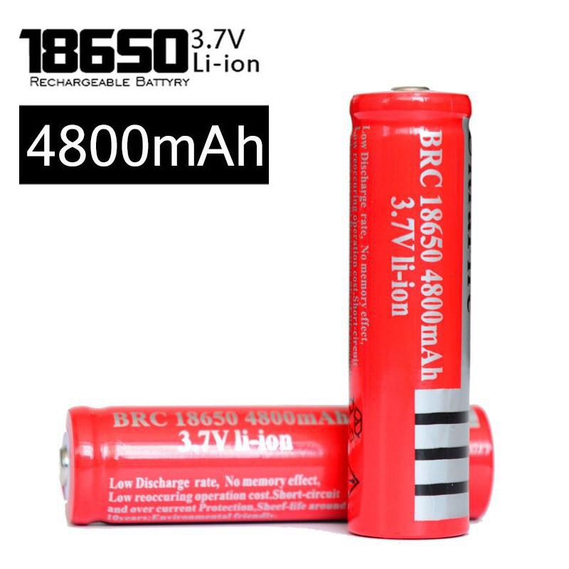 18650 Battery 3.7V 4800mAh 4200mAh Strong Light Li-ion Rechargeable ...