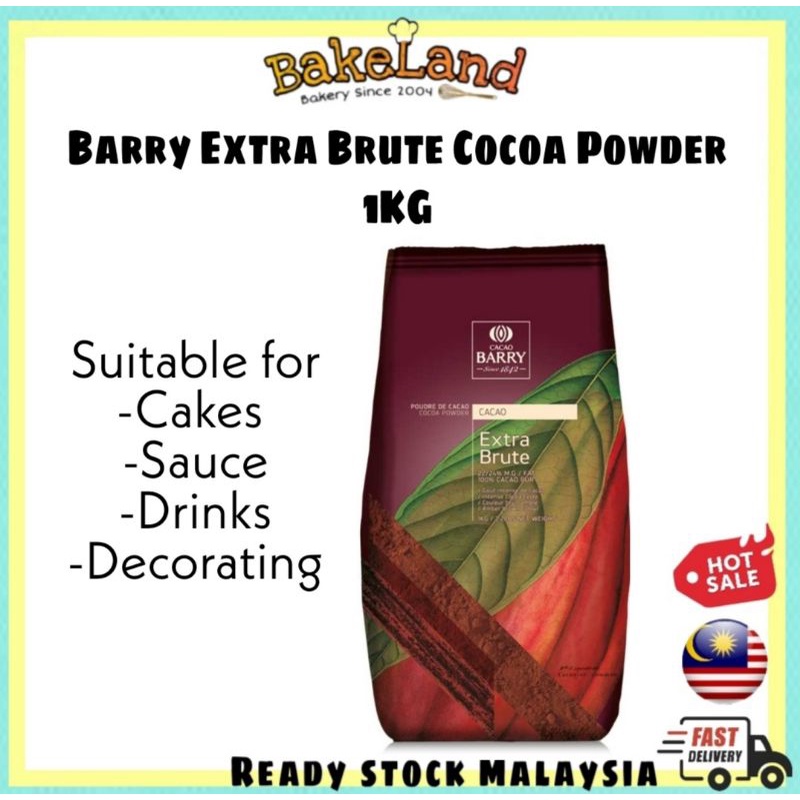 BARRY EXTRA BRUTE COCOA POWDER 1KG | Shopee Malaysia