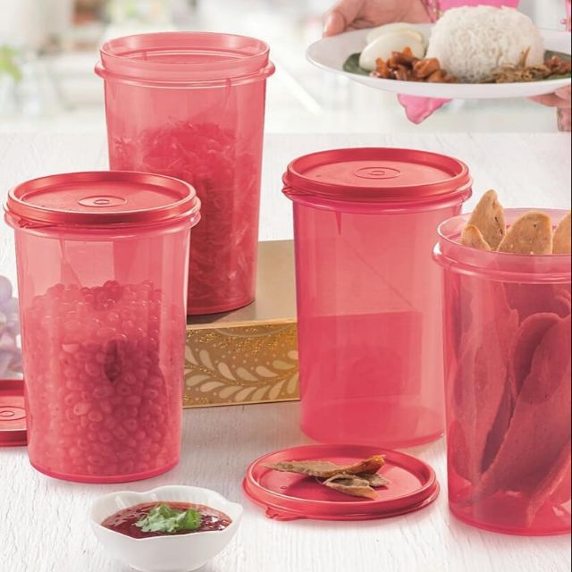 Tupperware Cheerio Quad (royal red) | Shopee Malaysia
