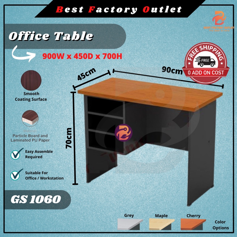 BFO GS1060 Office Table Side / Meja Belajar / Study Table Desk / Meja ...