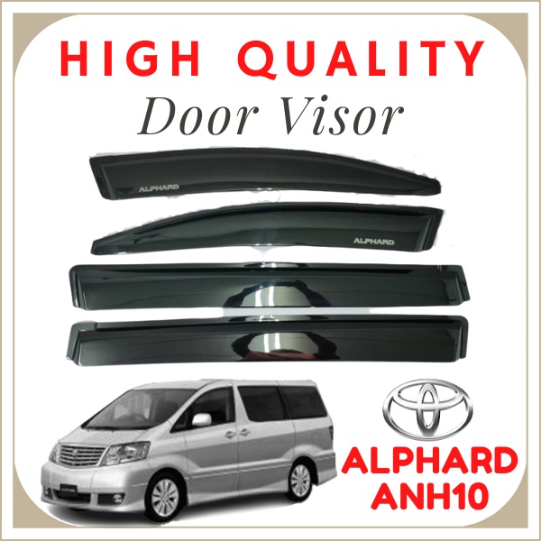 TOYOTA ALPHARD ANH10 2002-2008 FLAT DOOR VISOR BIG 12CM WIDTH WINDOW ...