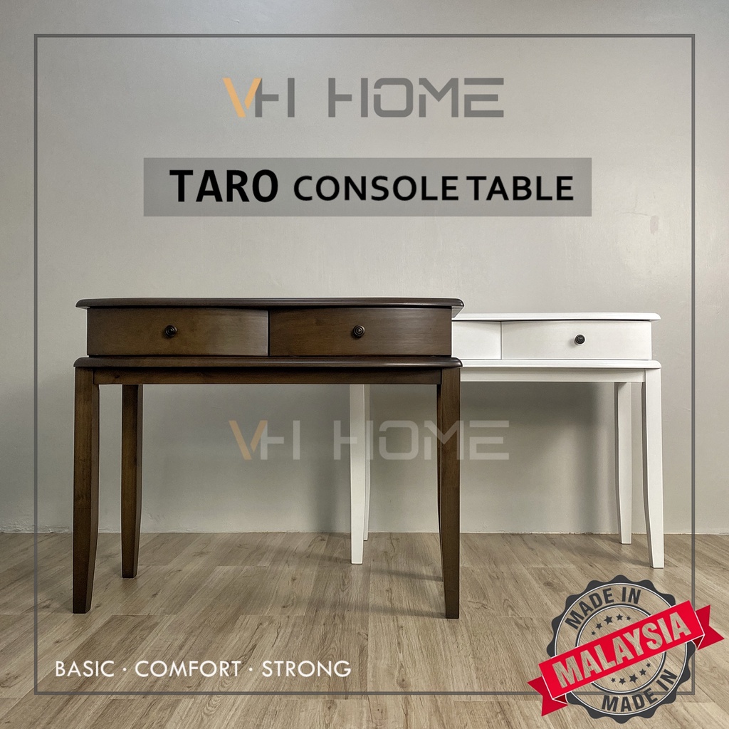 VH TARO SOLID WOOD CONSOLE TABLE Console Meja Study Desk Meja Berlajar ...