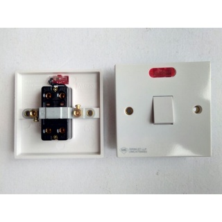 UMS 20A 250V AC DP Flush Switch With Neon Indicator Water Heater Switch ...
