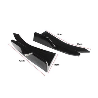 New Universal Rear Bumper Lip Diffuser Winglet Wings Anti-crash ...