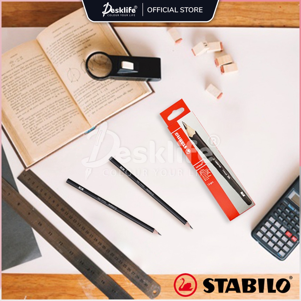 Desklife Stabilo Schwan 2B Graphite Pencil 309L Pensel - (12s/Dz ...