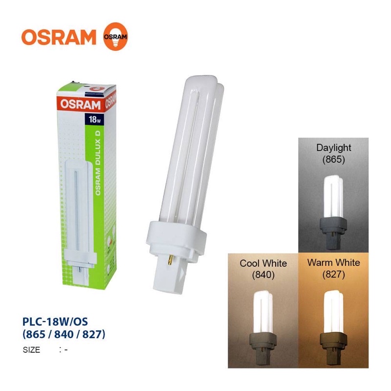 🔥READY STOCK🔥OSRAM DULUX D PLC 18W DAYLIGHT/WARMWHITE/COOLWHITE | Shopee Malaysia