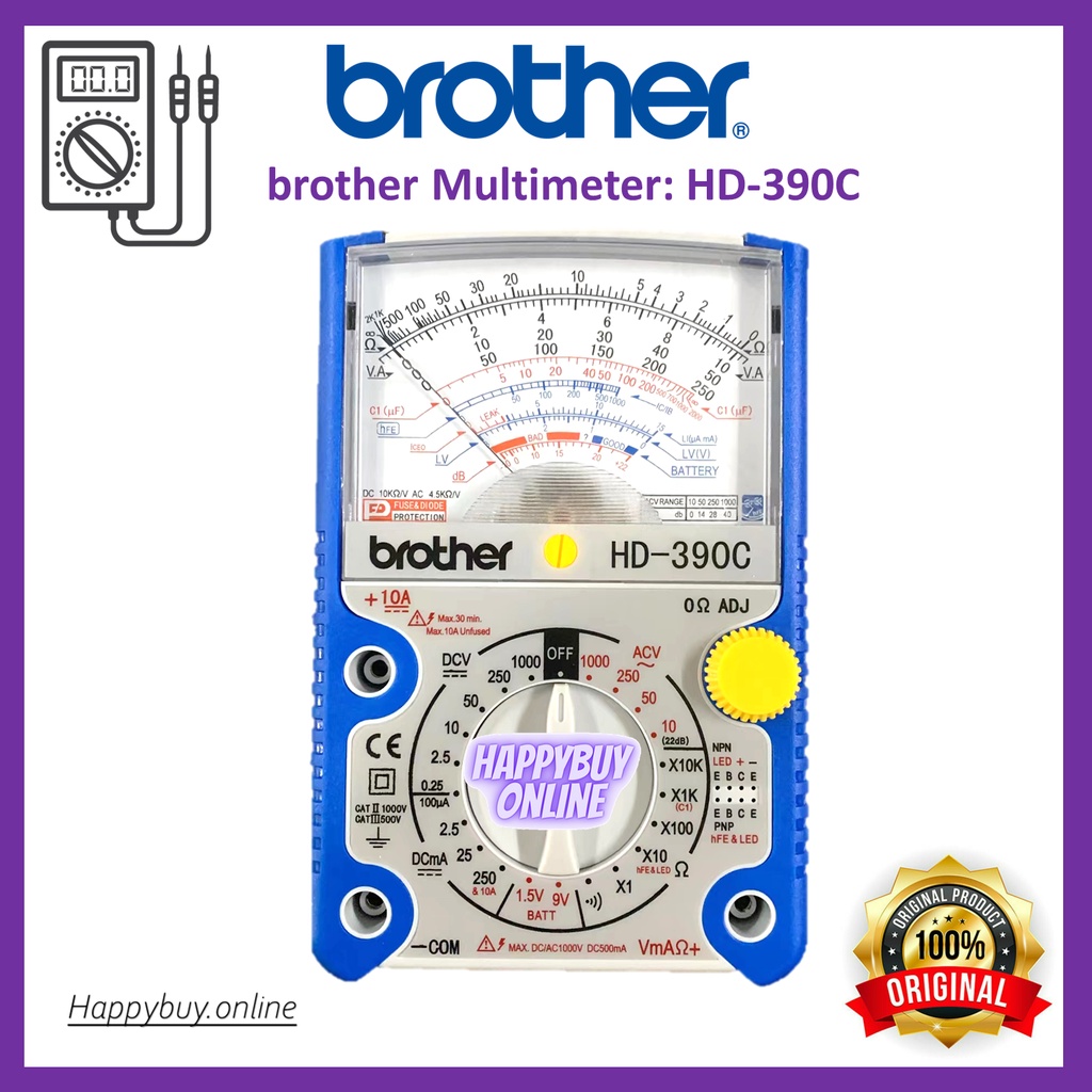 Brother or Sunwei Multitester Multimeter YH-395B+ HD-390C Multi Meter ...