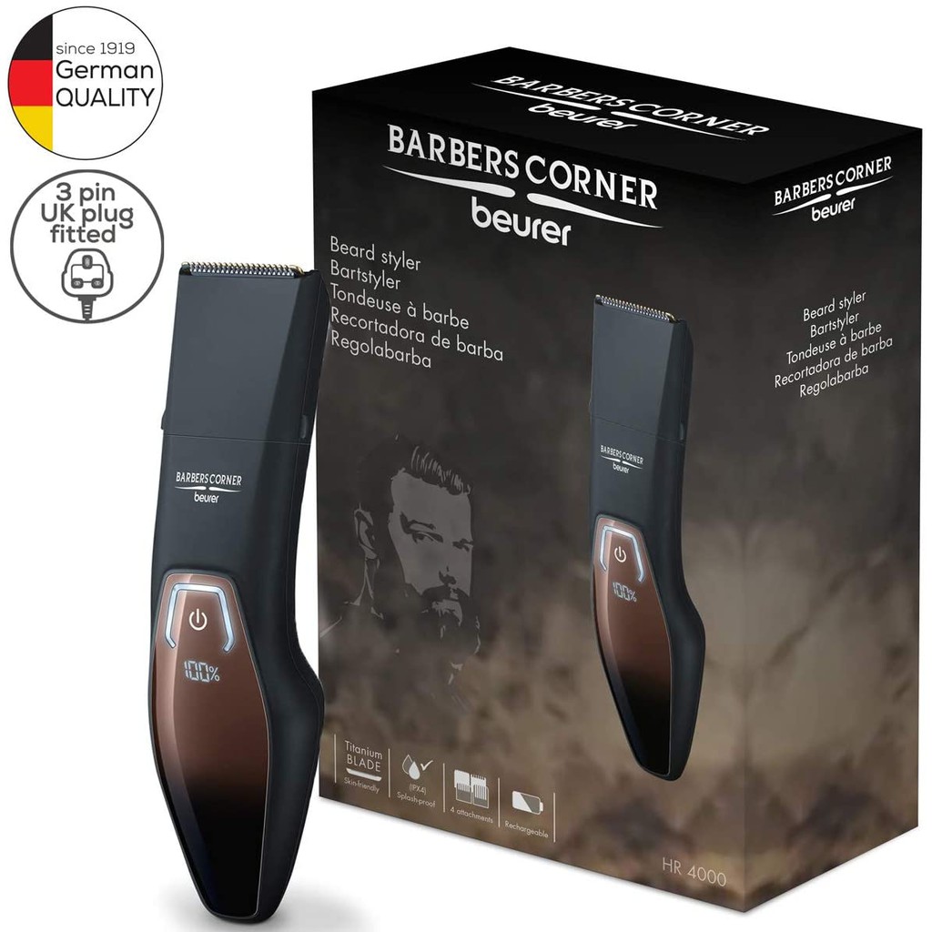 Beurer HR4000 Barbers Corner Beard Styler 4 attachments for Trimming ...