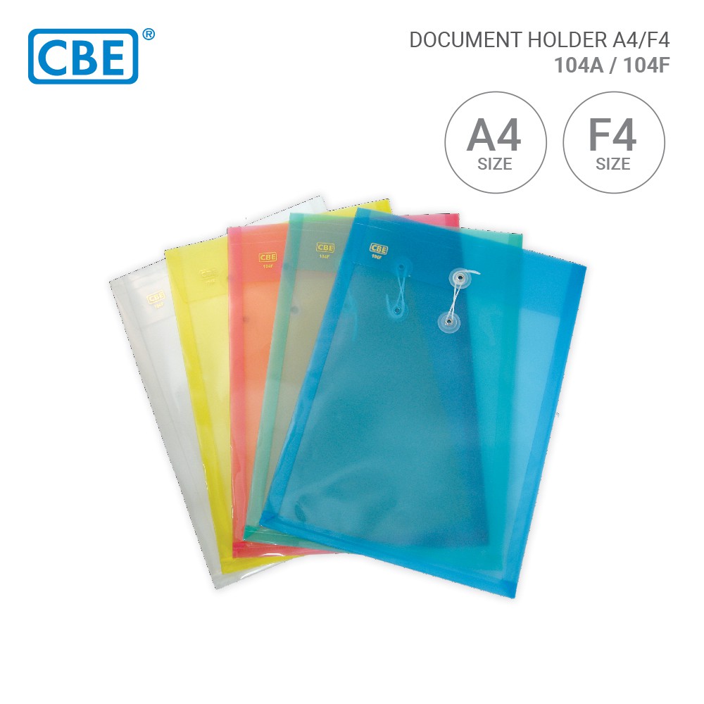 CBE 104A-A4/104F-F4 Document Holder | String Closure | Random Colours ...