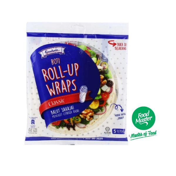 Gardenia Roti Roll-Ups Wraps ~ Classic 45g x 5pc @ 225g ( Free Premium ...