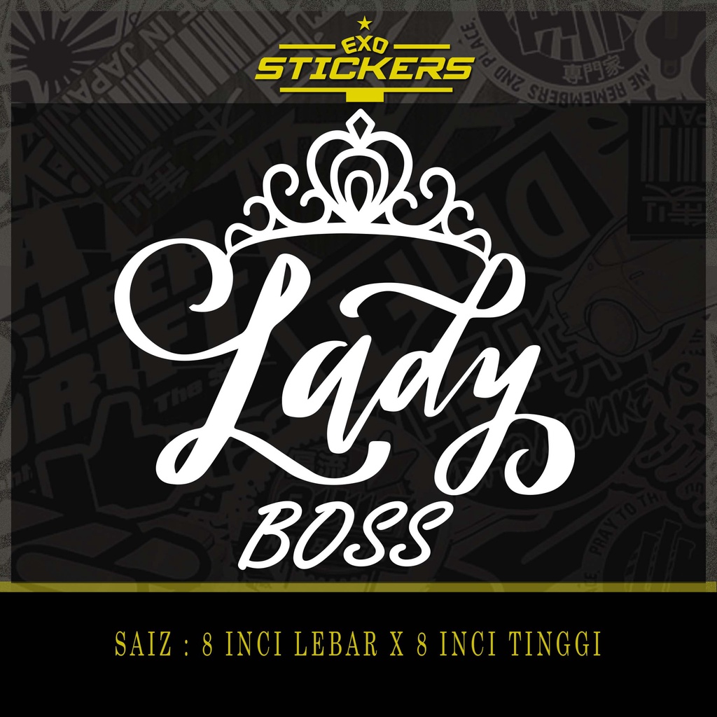 Lady Boss Sticker suitable for car or anywhere else | Shopee Malaysia