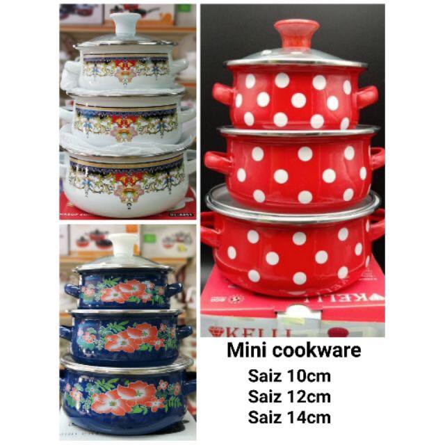 💥READY STOCK💥 PERIUK ENAMEL MINI SET 3PCS | Shopee Malaysia