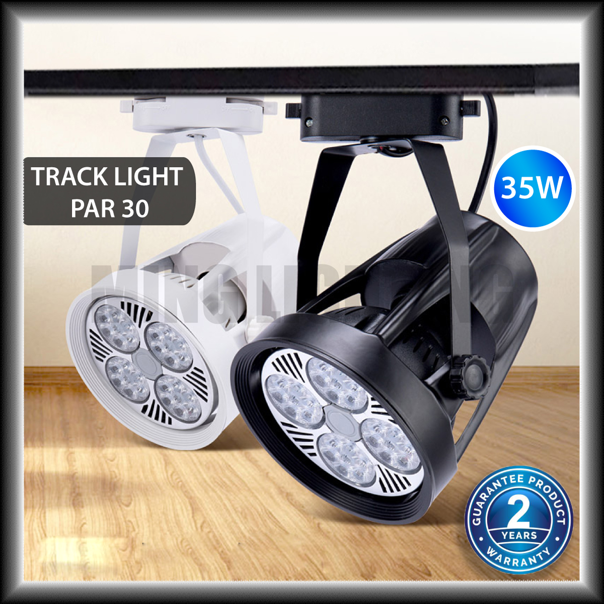 LED Track Light Casing 35W Par30 Bulb Tracklight Rail Bar COB Spotlight ...