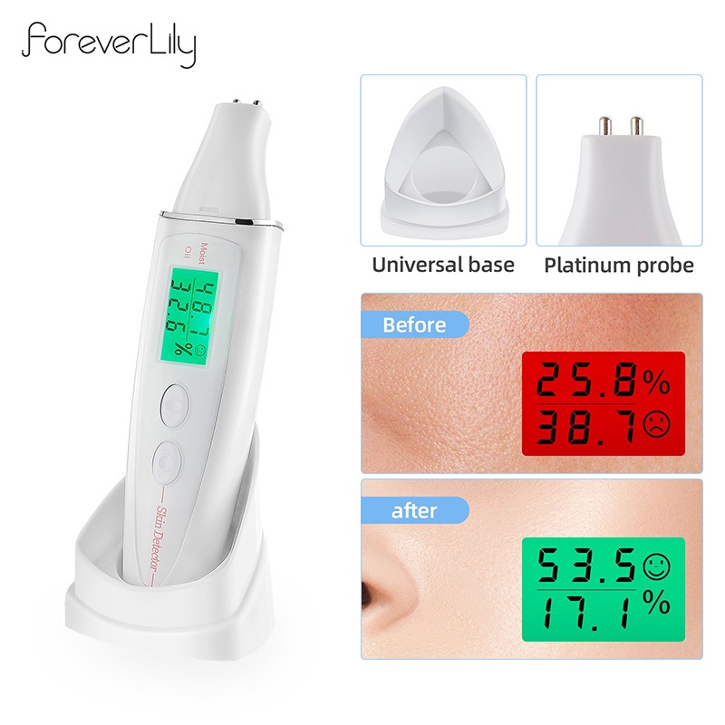 Foreverlily Skin Moisture Analyzer Facial Moisture Tester Pen LCD ...