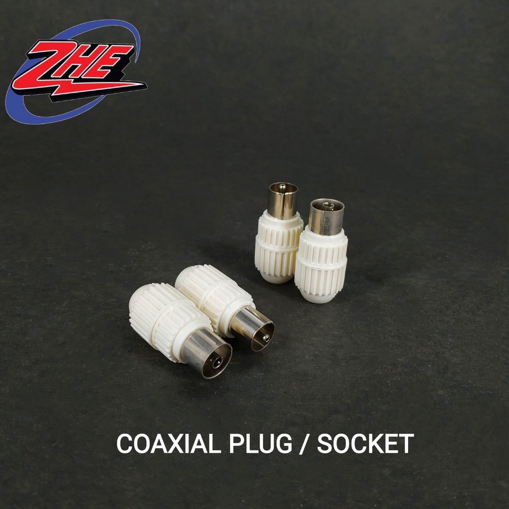 TV AERIAL DIGITAL ANTENNA PLUG / SOCKET CONNECTOR ADAPTER COAXIAL PLUG ...