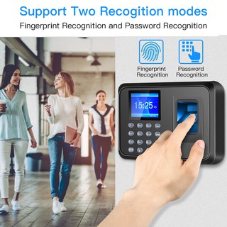 Biometric Fingerprint Attendance Machine Thumbprint Record Worker Absence Office Mesin Punchcard ...
