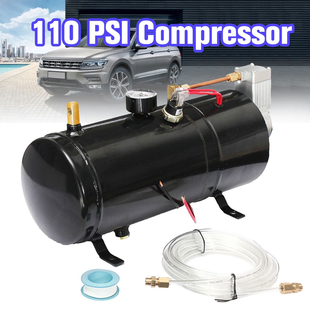 24V Compressor Electric Air Compressor 110 PSI Air Horn Pump Train ...