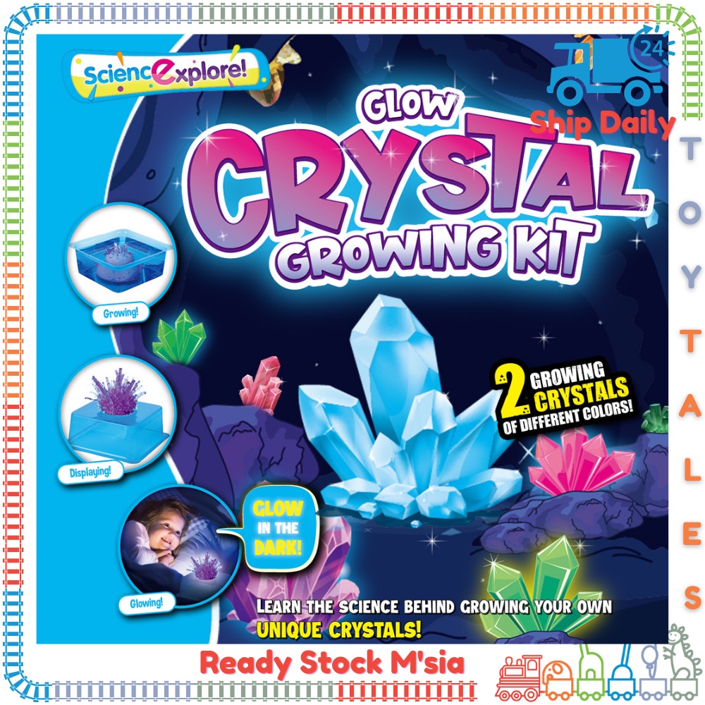 Crystal Growing Kit [ GLOW IN DARK Kids Science Experiment Set ...