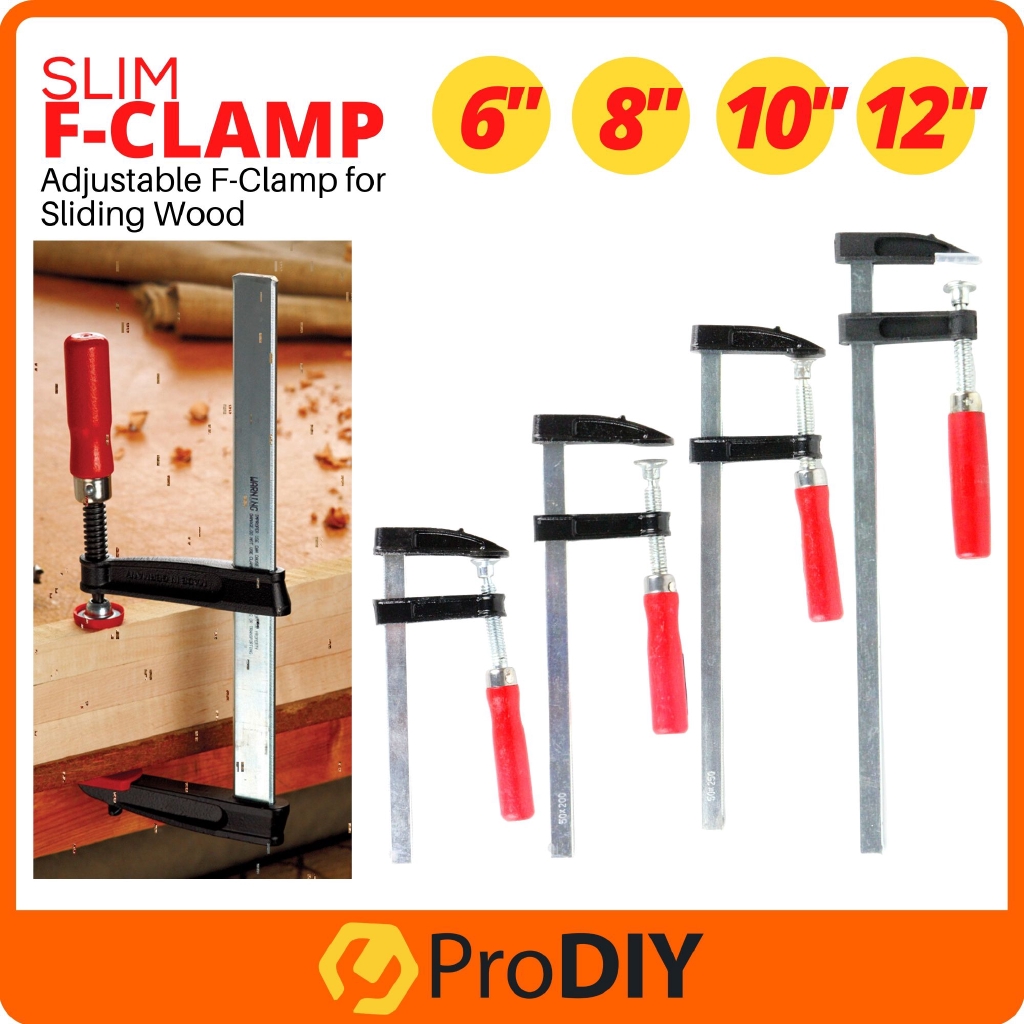 Slim Mini F-Clamp F Clamp Adjustable F Sliding Bar Clip Woodworking ...