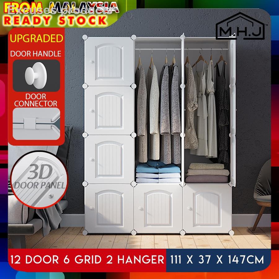 mhj 8 sizes upgraded 3d door design high quality cubes cabinet multi-purpose clothes storage diy ...