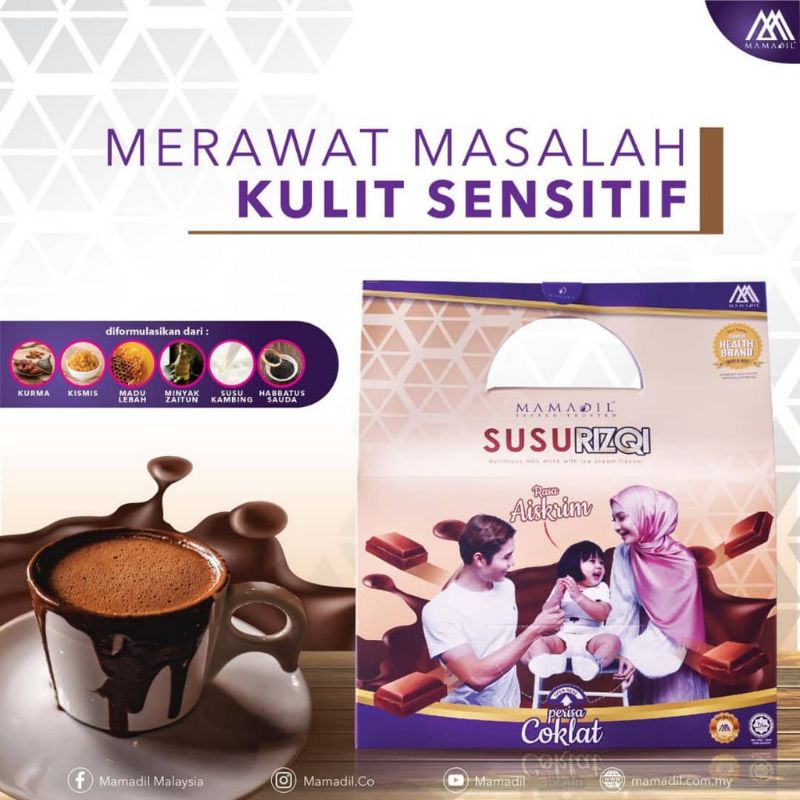 SUSU RIZQI MAMADIL SUSU KAMBING PERISA COKLAT ORIGINAL ADA BARCODE ...