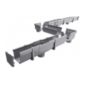 F300 PVC GUTTER MITRE FITTING (PVC RAINWATER GUTTER) GREY (PIPE SALUR ...