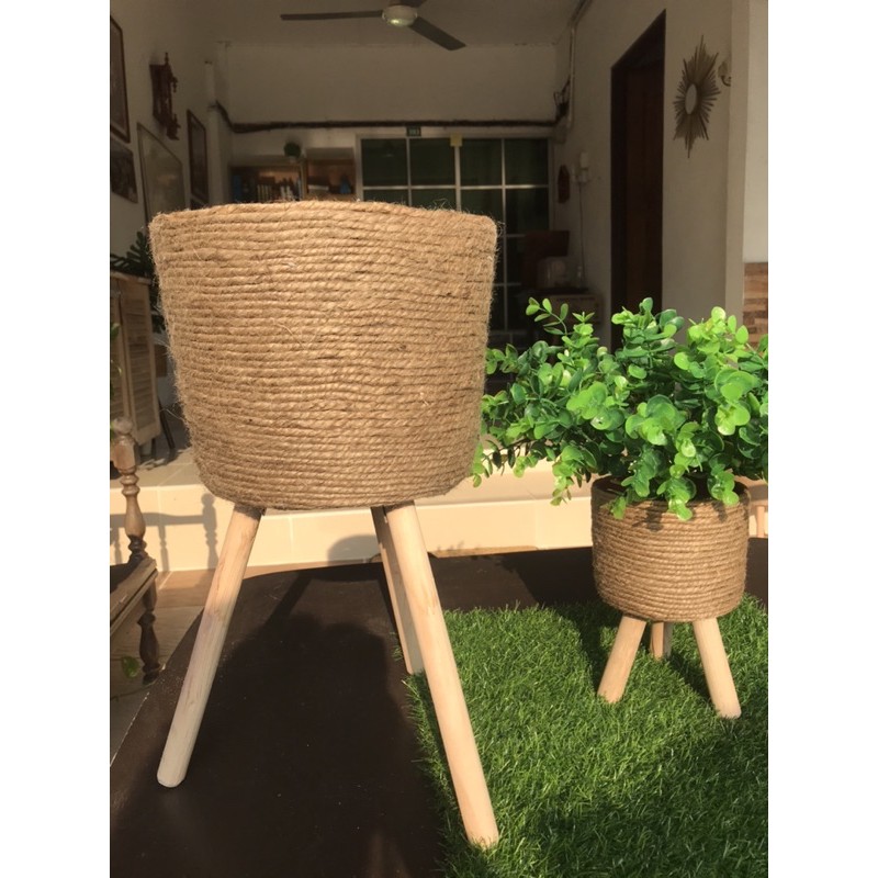 Pasu Pokok Viral Artificial Plant Pasu berkaki Handmade Flower Pot PASU ...