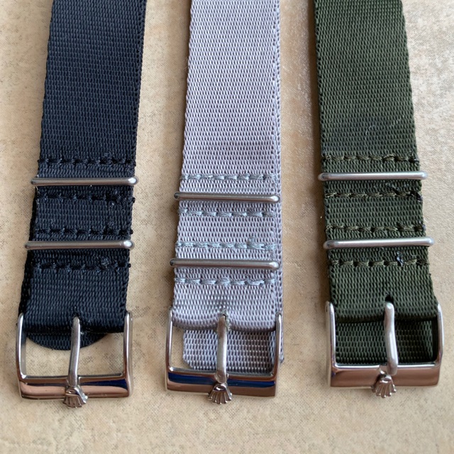Rolex 20mm NATO Strap Nylon Strap Grey Colour for rolex Submariner ...