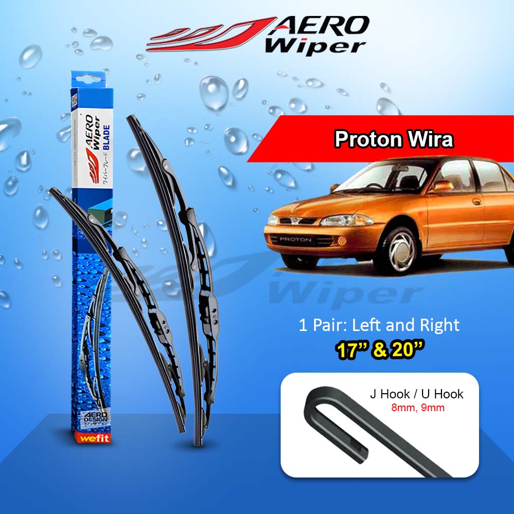 Proton Wira Aero Wiper (AW Metal Bone) 1 Pair Wiper Blade Windscreen Replacement 1 SET (17 ...