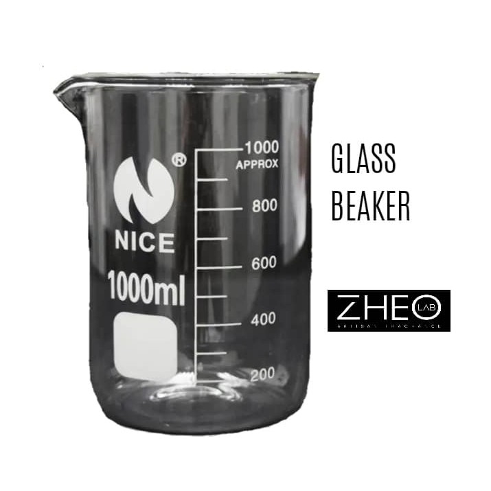 ZHEO LAB Glass beaker for measuring Bikar kaca READY STOCK | Shopee ...