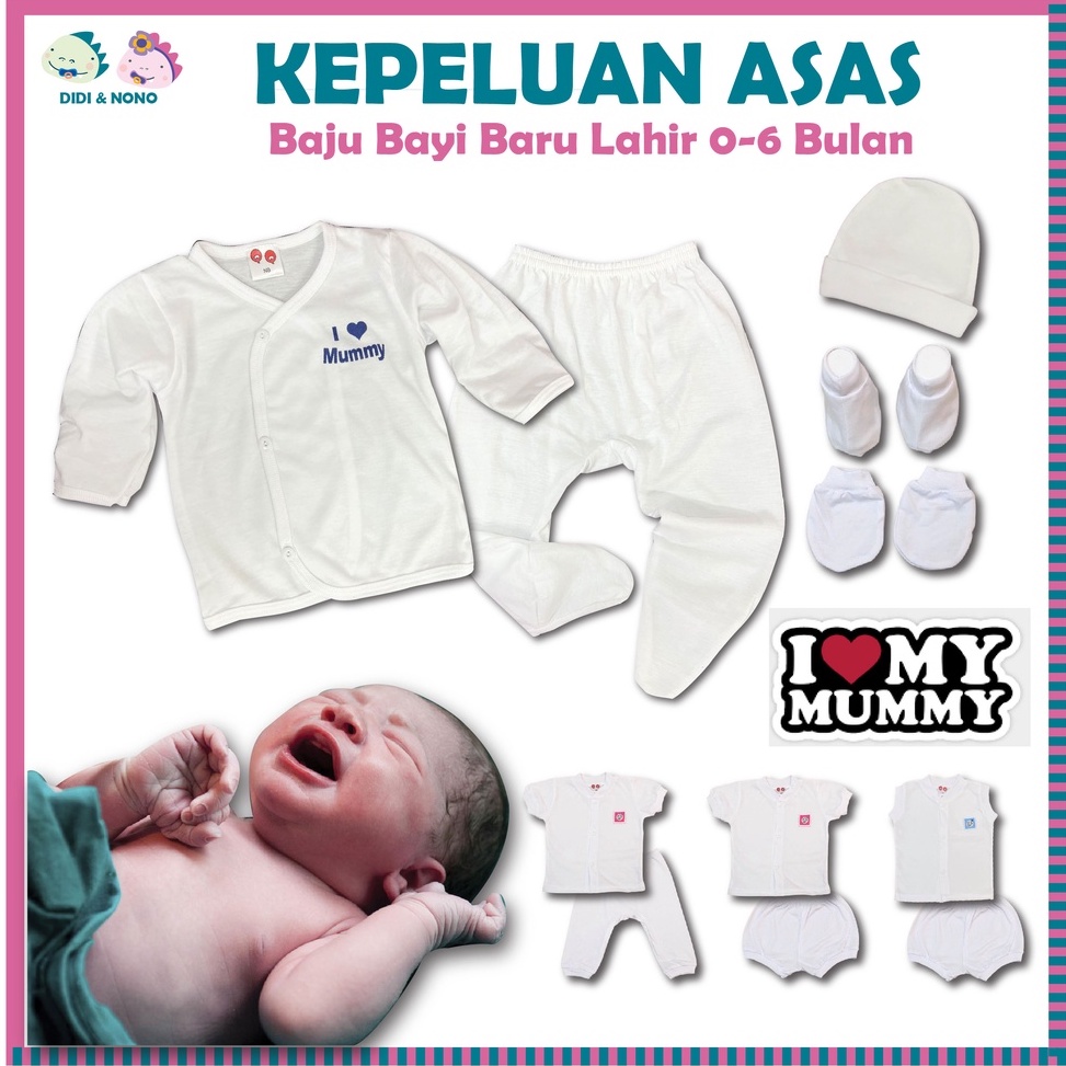 Newborn Baby Wear Infant Suit Baju Set Bayi Baru Lahir Baju Butang ...