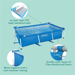 Intex Bestway swimming pool large Kolam renang besar Intex rectangular ...