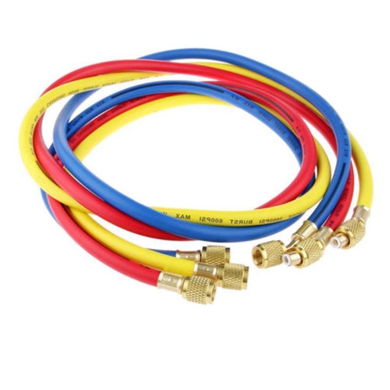 Charging Hose Set R22 R134a R12 R507 R404 Air Cond Refrigerant Manifold Gauge Hose GAS METER ...