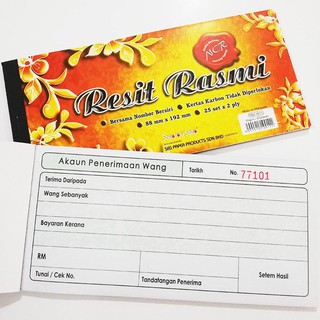 [Bahasa Melayu] Official Receipt / Resit Rasmi 25 set x 2ply NCR SBS ...