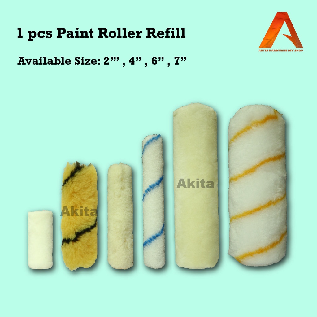 1 pcs 2'' 4'' 6'' 7'' Paint Roller Refill Painting Wall Wood Metal ...
