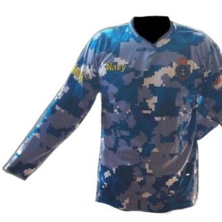 Baju Full Sublimation Long sleeve navy digital loreng navy | Shopee ...