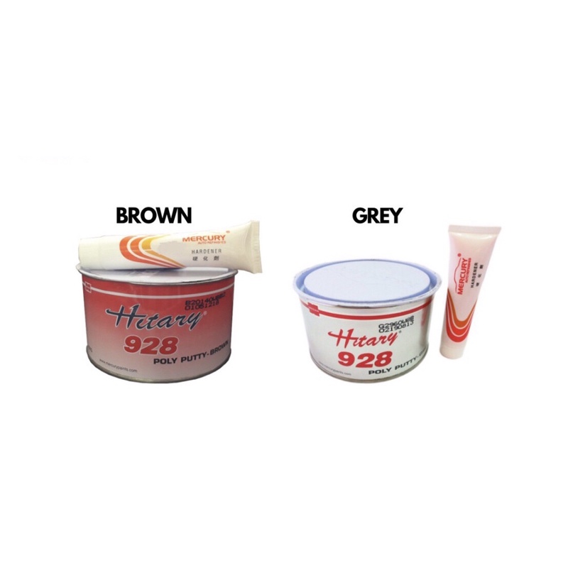 NisNiHitary 928 Poly Putty with Hardener / Simen Kereta 1kg (Brown ...
