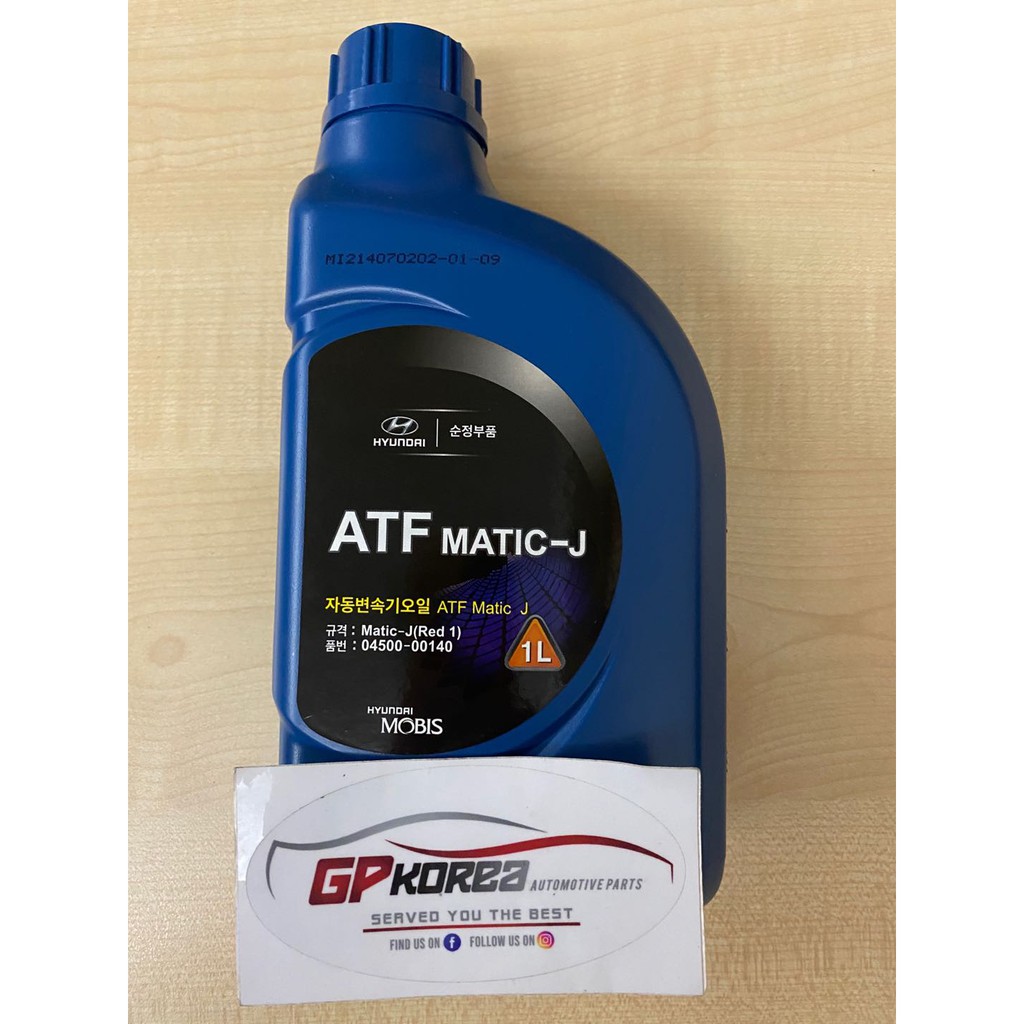 HYUNDAI KIA AUTO TRANSMISSION FLUIDS MATIC-J/RED-1(1L) | Shopee Malaysia
