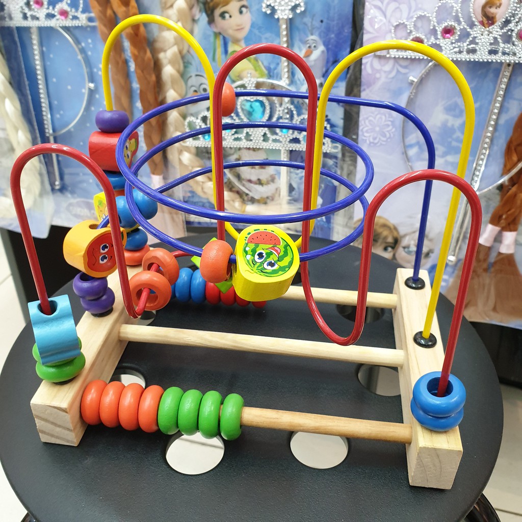 Wooden Bead Maze Beads Around Educational Toy | Shopee Malaysia