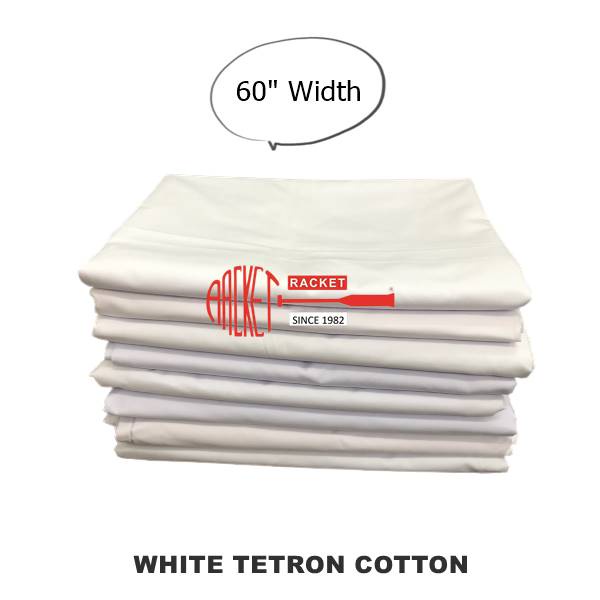 White Tetron Cotton Fabric or Kain Putih Kosong Bidang 60" (1 or 2 ...
