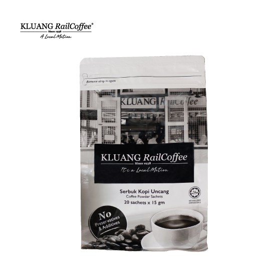 Kopi Uncang - Original Kluang Rail Black Coffee (20 Sachets) | Shopee ...