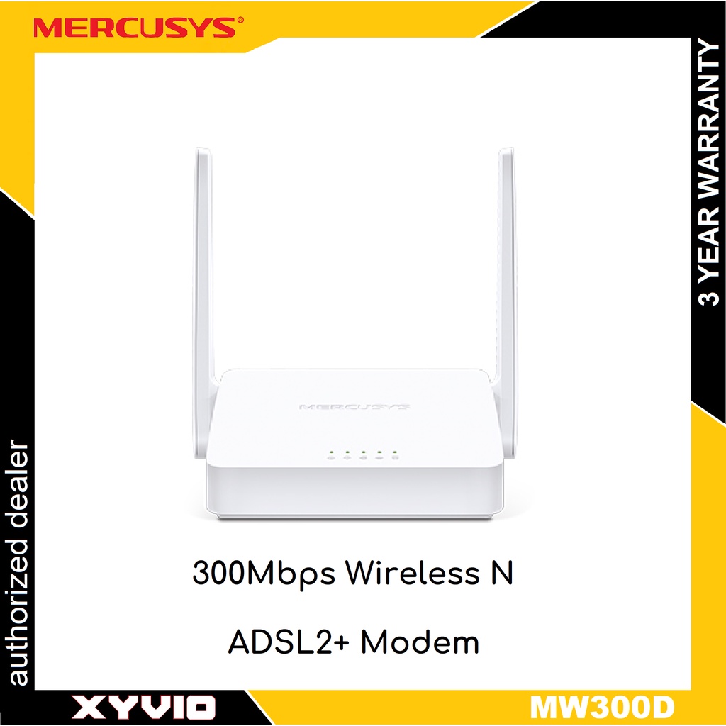 Mercusys MW300D 300Mbps Wireless N ADSL2+ Modem Router | Shopee Malaysia