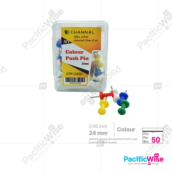 Push Pin/Thumb Pin/Ibu Jari Pin Tack/DL-047/Binder Accessories (50'S ...