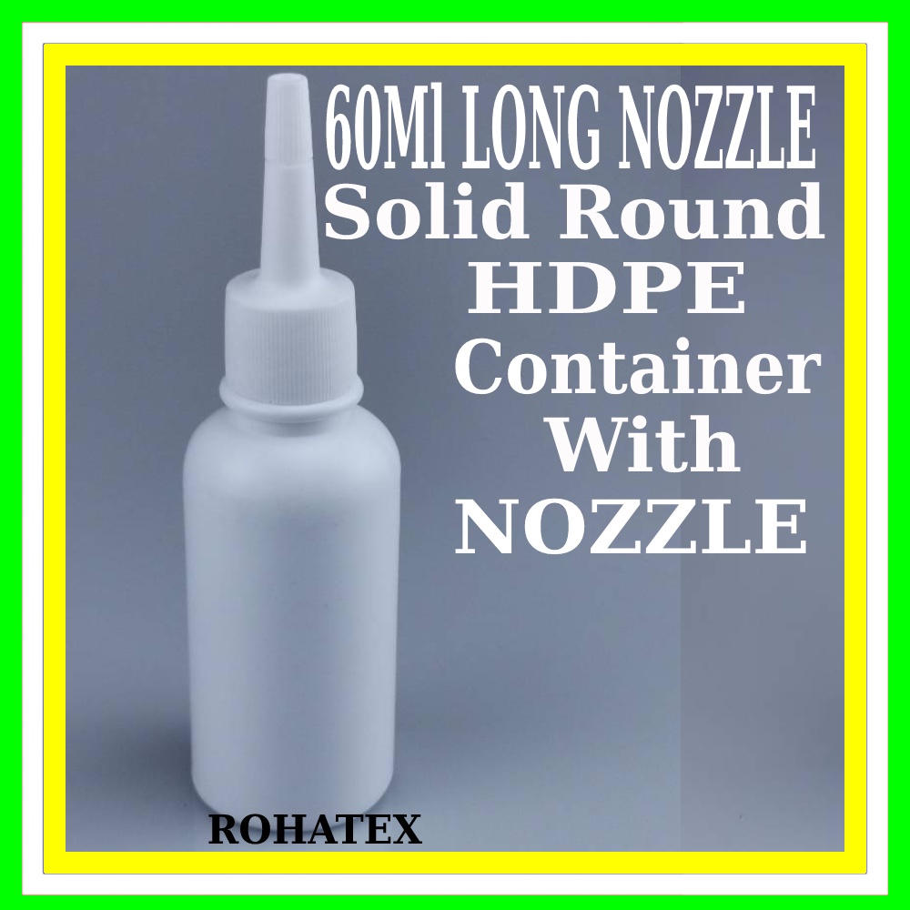 60ml Long Nozzle: Round HDPE Plastic Bottle with Nozzle/ Cosmetics ...