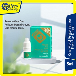 Rinz Moist Preservatives Free Eye Drops 5ml | Shopee Malaysia