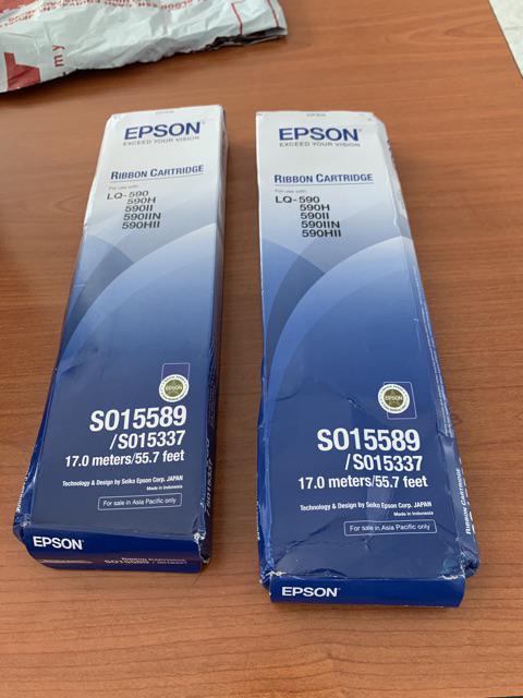 100% ORIGINAL EPSON LQ590 RIBBON ( S015589. LQ-590 LQ-590II LQ 590 590H ...