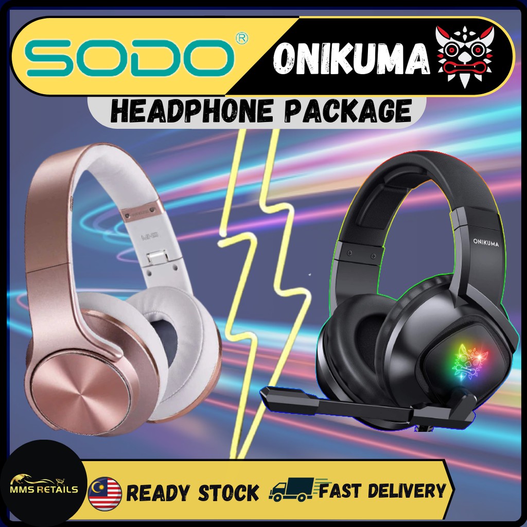 SODO MH5 2 In 1 Twist-Out Speaker Headphone Onikuma K19 Headset Bluetooth 4.2 Over-Ear GAMING ...