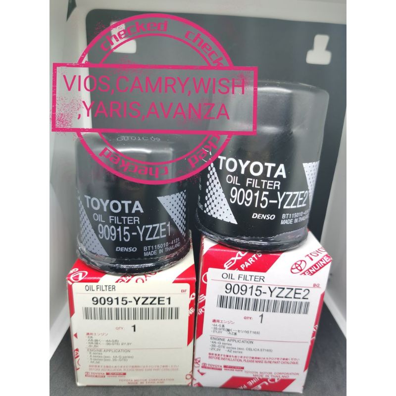 OIL FILTER TOYOTA VIOS,CAMRY,YARIS,WISH [90915-YZZE1,90915-YZZE2]~HOT ...
